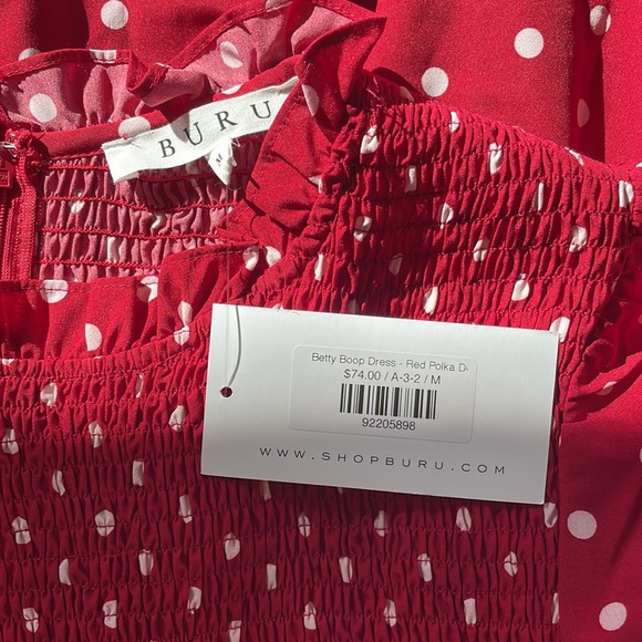 Buru | Dresses | Buru Betty Boop Polka Dot Dress Size M | Poshmark